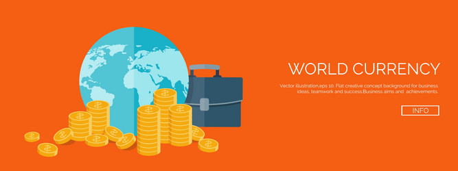 Flat header money Royalty Free Vector Image - VectorStock