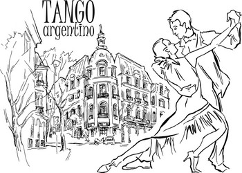 Tango Sketch Dancers Vector Images (over 180)