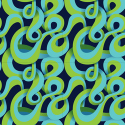 Crazy seamless pattern - with infinity line Vector Image
