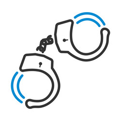 Handcuffs icon flat Royalty Free Vector Image - VectorStock