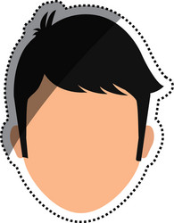 Male faceless head Royalty Free Vector Image - VectorStock