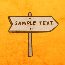 Hand drawn sign Royalty Free Vector Image - VectorStock