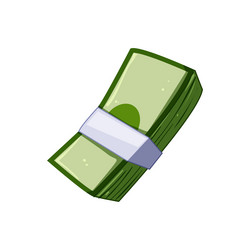 Bank cash stack cartoon Royalty Free Vector Image