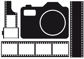 Camera photograph apparatus equipment Royalty Free Vector