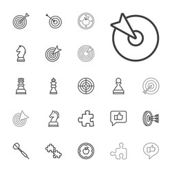6 strategy icons Royalty Free Vector Image - VectorStock