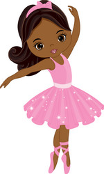 Beautiful african american ballerina dancing Vector Image