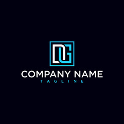 Dg or gd luxury initial square logo design Vector Image