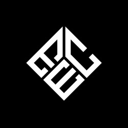 Ece letter logo design on black background Vector Image