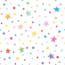 Confetti seamless white background Royalty Free Vector Image