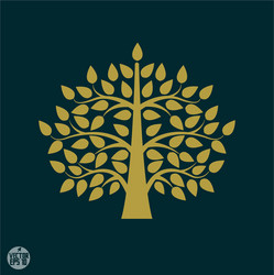 Tree symbol asia style Royalty Free Vector Image