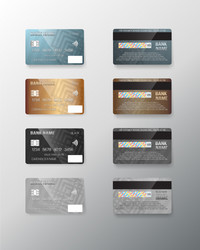 Realistic detailed credit card Royalty Free Vector Image