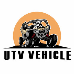 Utv offroading social club logo design Royalty Free Vector