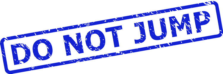 Do not jump watermark stamp Royalty Free Vector Image