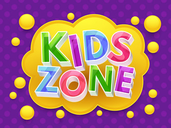Kids zone banner design children playground Vector Image