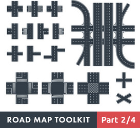 Road map toolkit Royalty Free Vector Image - VectorStock