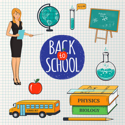 Back to school color set Royalty Free Vector Image