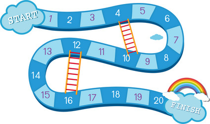 Game template with wooden frame Royalty Free Vector Image