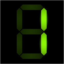 Digital number eight Royalty Free Vector Image