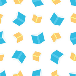 Hand drawn pattern with cute books for kids Vector Image