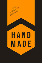 Handmade label or emblem with calligraphy Vector Image