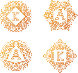 Luxury nature floral leaf logo design brand Vector Image