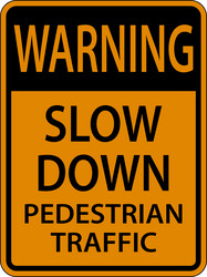 Caution slow down sign on white background Vector Image