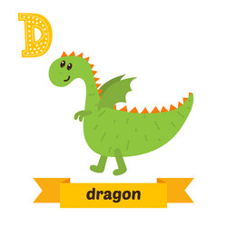 Dog d letter cute children animal alphabet Vector Image