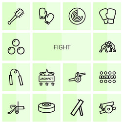 Fight icons Royalty Free Vector Image - VectorStock