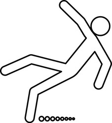 Falling man icon black color Royalty Free Vector Image