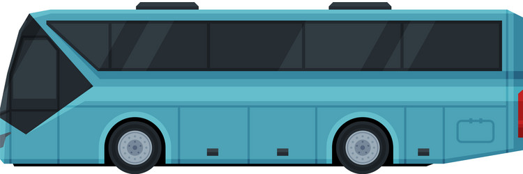 Modern blue bus side view public transportation Vector Image