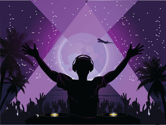 Dj in action Royalty Free Vector Image - VectorStock