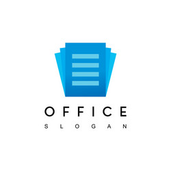 Paper document logo design template Royalty Free Vector