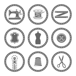 Sewing accessories and tailor shop elements Vector Image