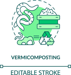 Vermicomposting concept icon Royalty Free Vector Image