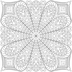 Adult coloring bookpage a cute abstract Royalty Free Vector