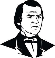 Andrew jackson usa president portrait Royalty Free Vector