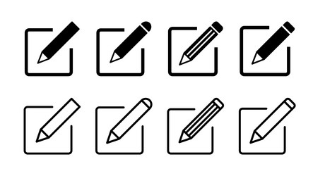 Edit icon set document icon text icon Royalty Free Vector