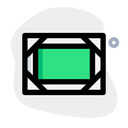 Glass photo frame with decorative border Vector Image