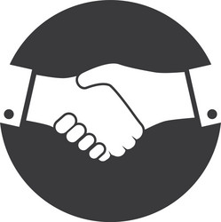 Hand shake logo Royalty Free Vector Image - VectorStock