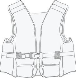 Life jacket Royalty Free Vector Image - VectorStock
