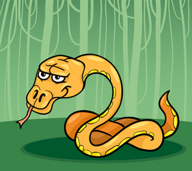 Snake reptile cartoon Royalty Free Vector Image