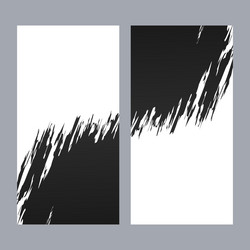 Abstract black and white banner template Vector Image