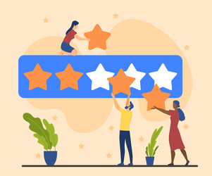 Customer filling up survey form Royalty Free Vector Image