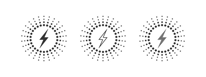 Wireless charger icons device charging Royalty Free Vector