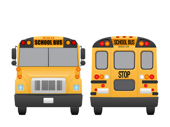 Young brother and sister waiting for a school bus Vector Image