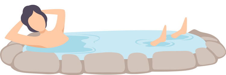 Hot spring objects icons set Royalty Free Vector Image