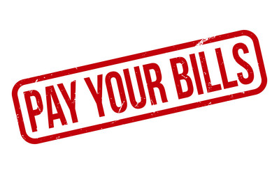 Pay your bills rubber stamp seal Royalty Free Vector Image