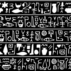 Symbols similar to egyptian hieroglyphs Royalty Free Vector