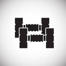 Dumbbell icon on white background for graphic Vector Image