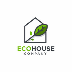 Natural home logo design Royalty Free Vector Image